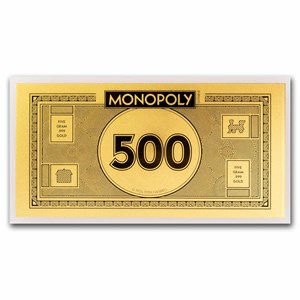 2024 Samoa 5 gram Monopoly Foil Gold Note