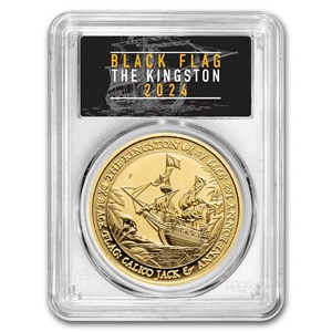 2024 TUV 1 oz Gold Black Flag The Kingston MS-70 PCGS (FDI & COA)