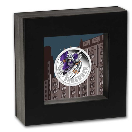 2024 TUV 1 oz Silver Colorized TMNT Shredder Proof (Box)