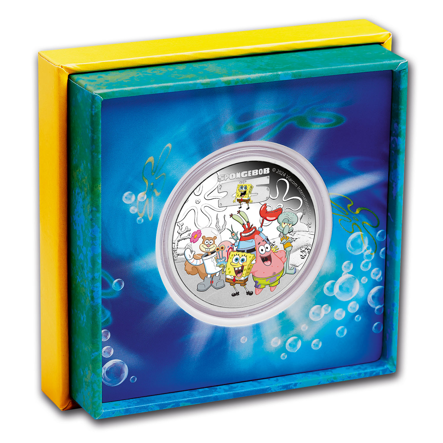 APMEX - 2024 Tuvalu 1 oz Silver SpongeBob & Friends Colorized PF