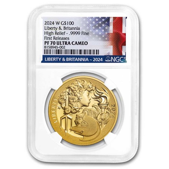 2024 US Mint Liberty & Britannia 2-Coin Set PF-70 NGC (ER)