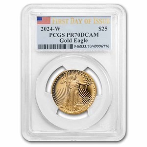 2024-W 1/2 oz Proof Gold Eagle PR-70 PCGS (First Day of Issue)