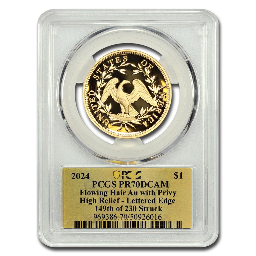 2024-W Flowing Hair Gold Coin PR-70 PCGS (Privy, Gold Label)