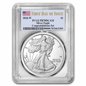 Buy 2024 W Silver Eagle PR-70 Congratulations Set | APMEX