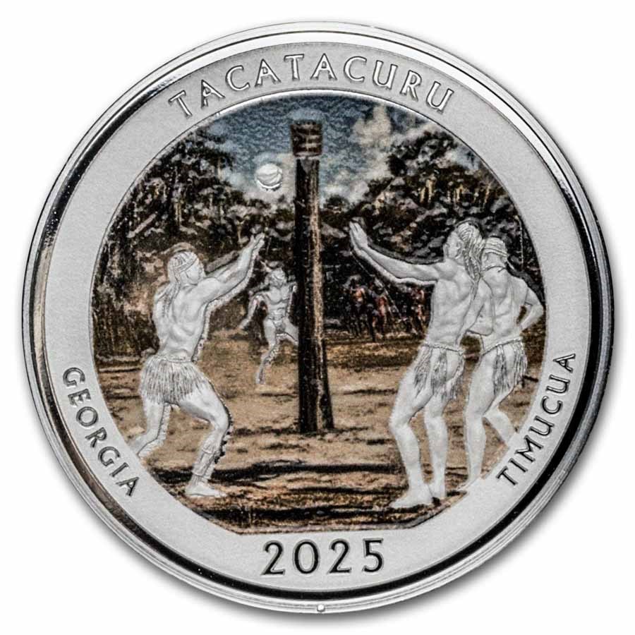 2025 1 oz Ag NATB Georgia Timucua Cumberland Island (Colorized)