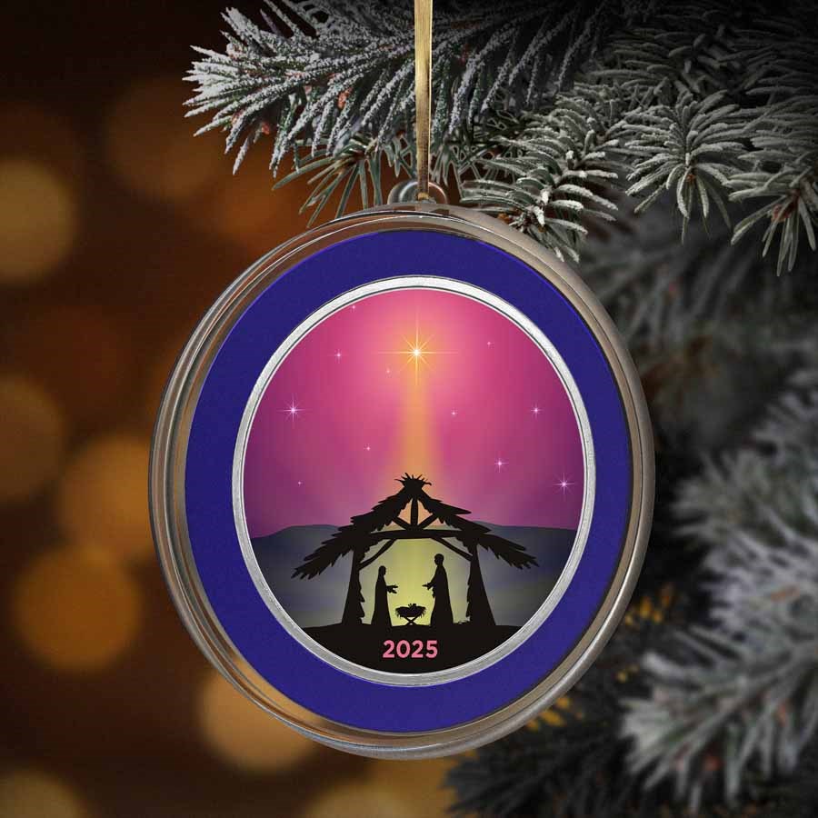 Buy 1 oz Silver Colorized Round - APMEX (Jesus In Manger Purple 2023 ...