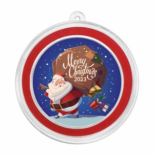 Buy 2023 1 oz Ag Color Round - APMEX (Merry Christmas Santa Claus) | APMEX