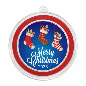 Buy 2023 1 oz Ag Colorized Merry Christmas Stockings | APMEX