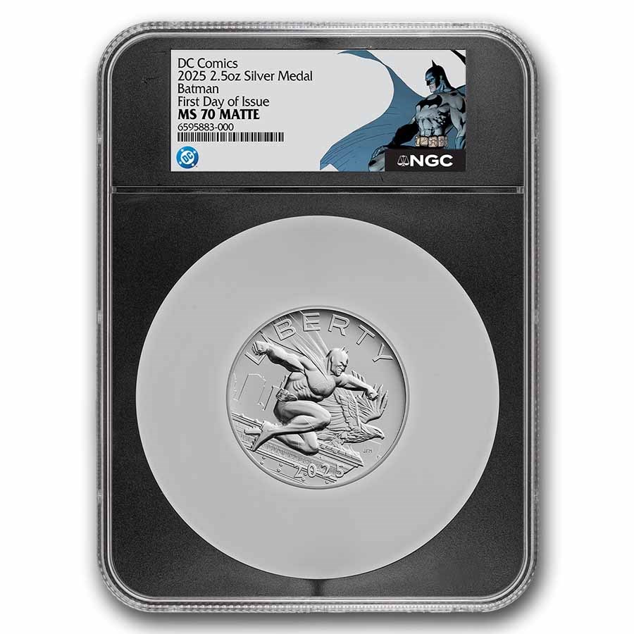 Buy 2025 2.5 oz Silver Comic Art Batman Medal MS-70 NGC | APMEX