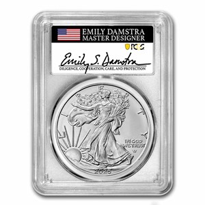 Buy 2025 Silver Eagle MS-70 PCGS Damstra | APMEX