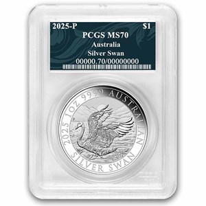Buy 2025 Australia 1 oz Silver Swan MS-70 PCGS (Swan) | APMEX
