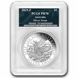 2025 Australia 1 oz Silver Swan PR-70 PCGS (Swan Label)