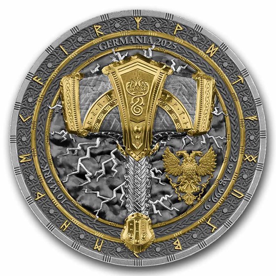 2025 Germania Artifacts 2 oz Silver Round (Mjölnir, UHR)