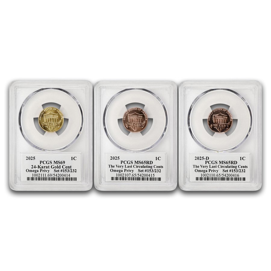 Buy 3-Coin 2025 Lincoln Penny Omega Privy Set (#153/232) | APMEX