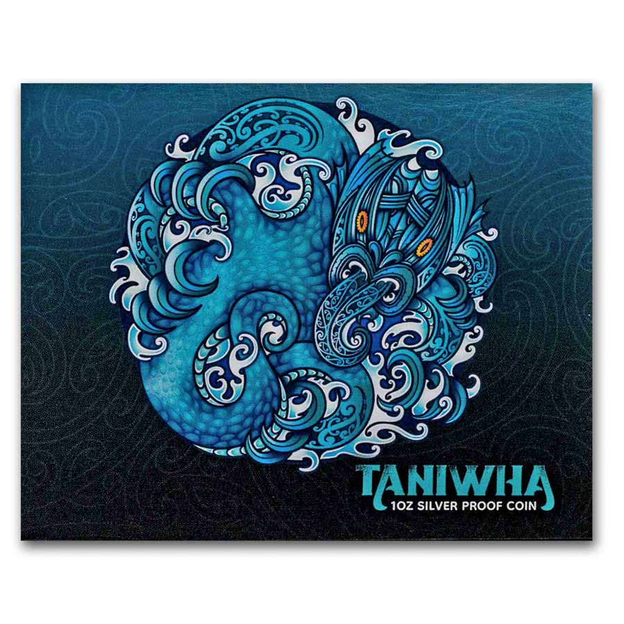 APMEX - 2025 New Zealand 1 oz Silver Colorized Dwelling Taniwha: Water