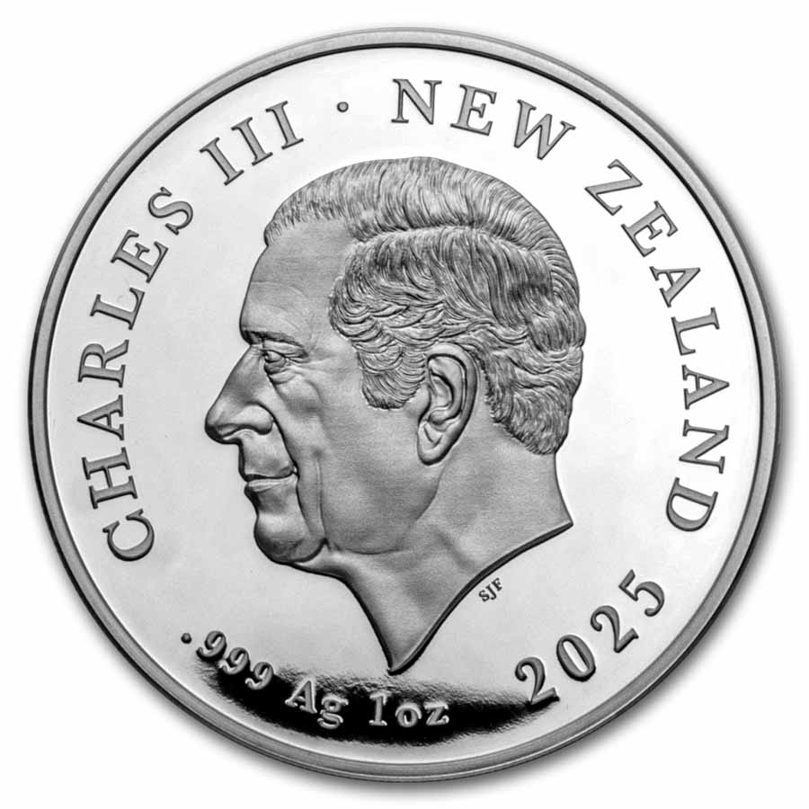 APMEX - 2025 New Zealand 1 oz Silver Colorized Dwelling Taniwha: Water