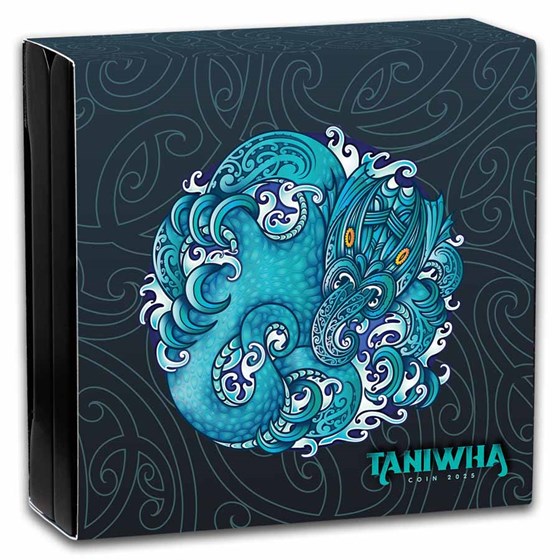 2025 New Zealand 2 oz Silver Colorized Taniwha: Water COA #3