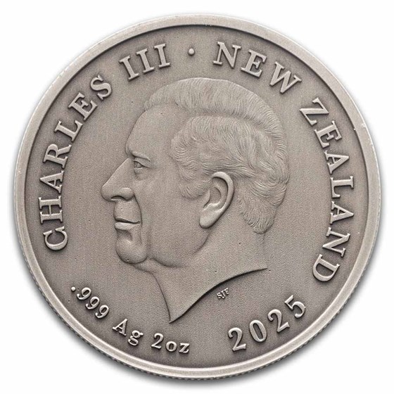 2025 New Zealand 2 oz Silver Colorized Taniwha: Water COA #3