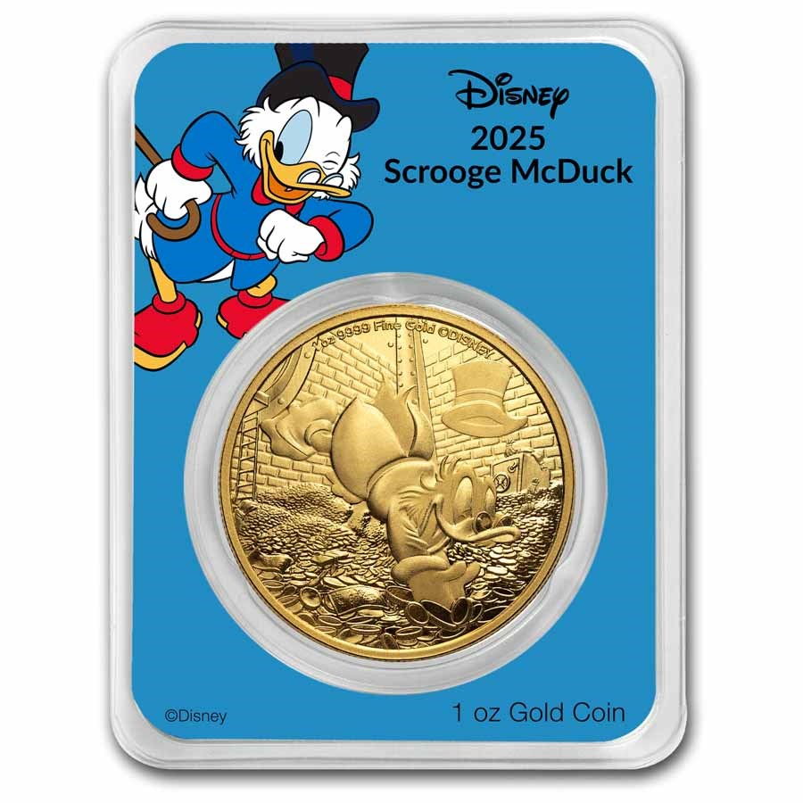 Buy 2025 1 oz Gold $250 Disney's Scrooge McDuck TEP | APMEX