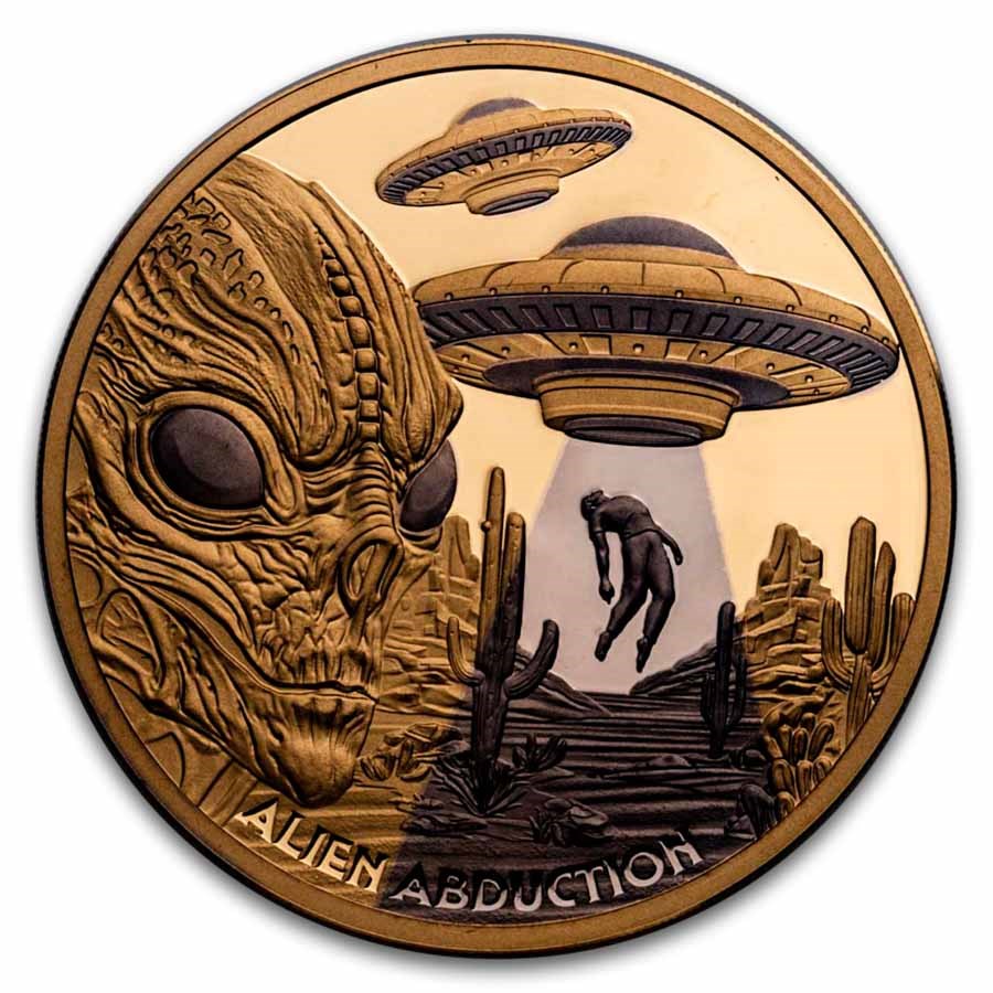 2025 Niue 1 oz Gold Proof Alien Abduction (with Box & COA)