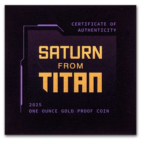 2025 Niue 1 oz Gold Proof Saturn from Titan (w/ Box & COA)