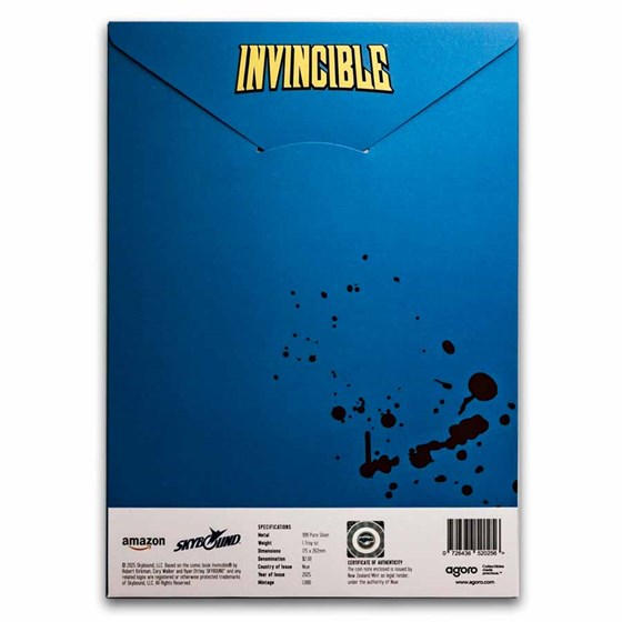 2025 Niue 1 oz Silver $2 Invincible: Season 1 Poster Foil