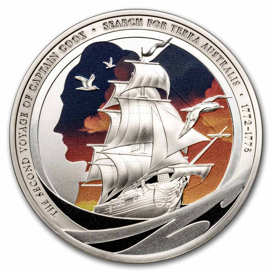 2025 Niue 1 oz Silver Captain Cook The Search for Terra Australis