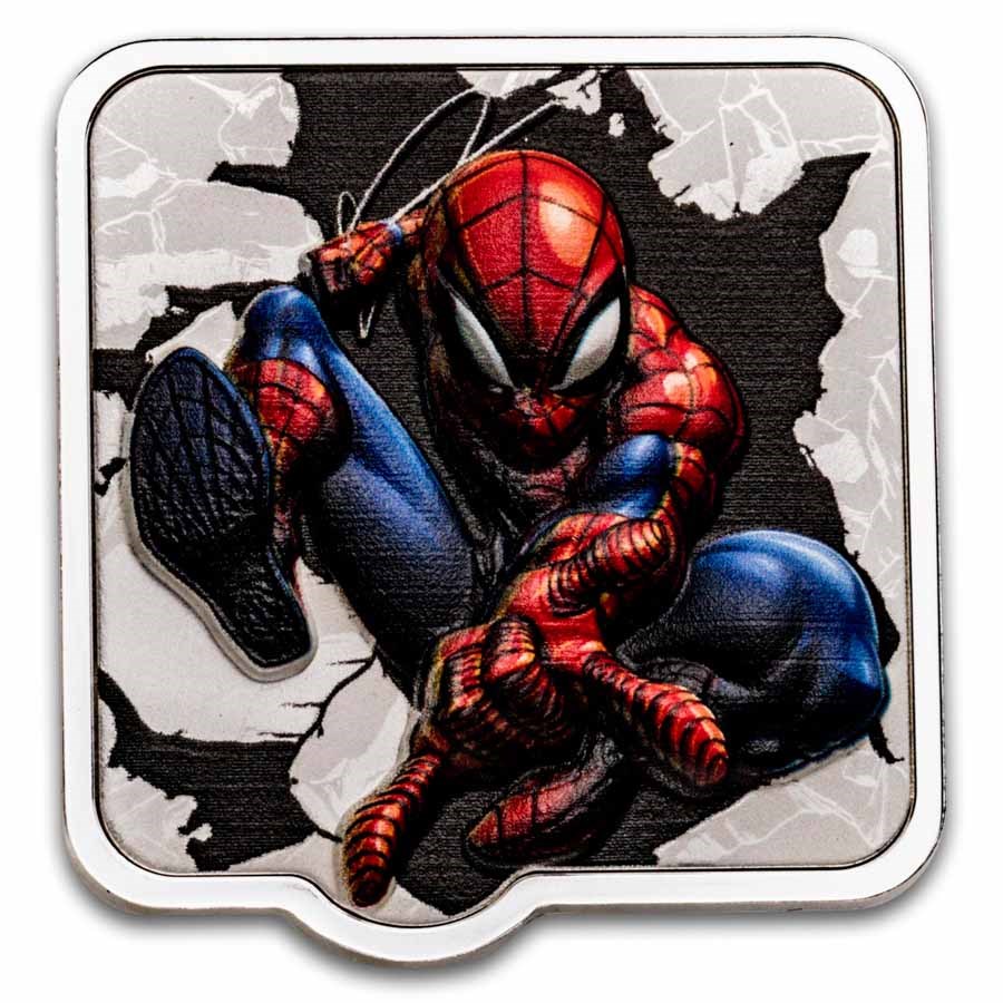 Buy 2025 2 oz Silver Marvel Smash Spider-Man THWIP | APMEX