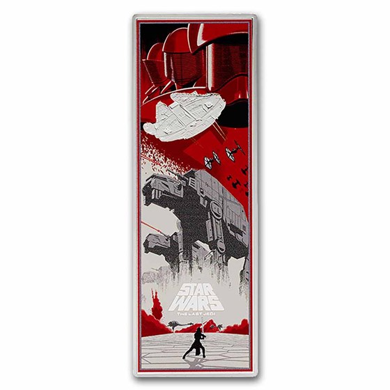 2025 Niue 3 oz Silver $5 Star Wars: The Last Jedi Banner