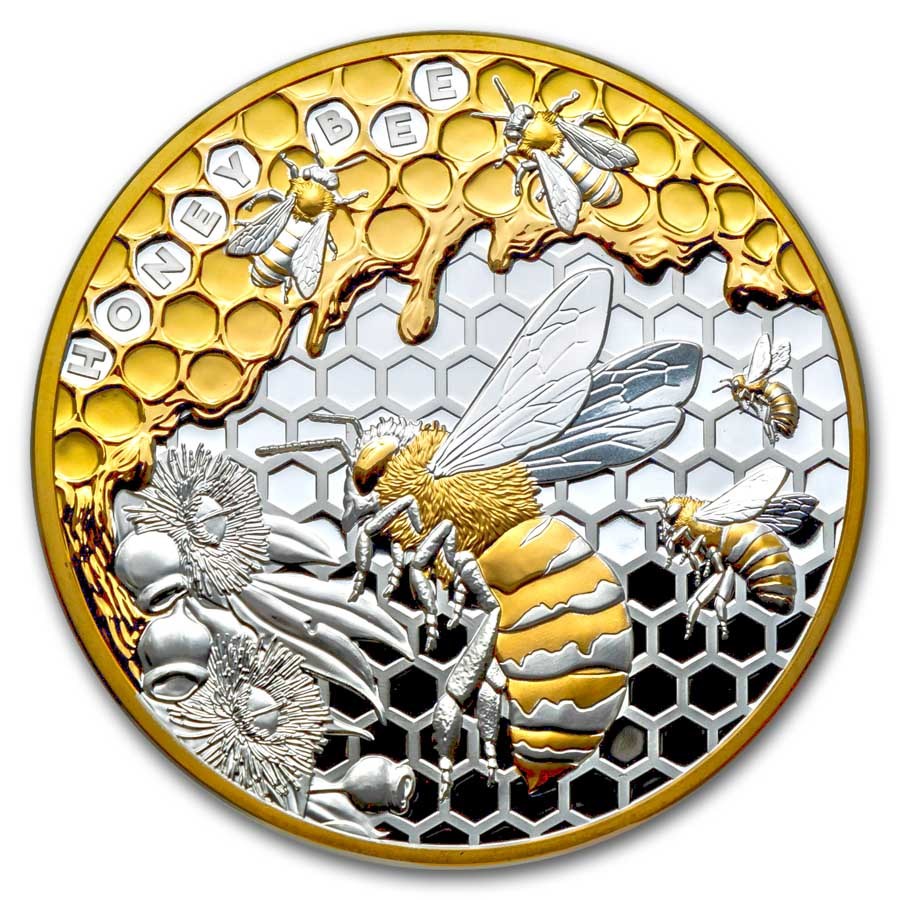 2025 Niue 5 oz Silver Proof Australian Honey Bee (w/ Box & COA)