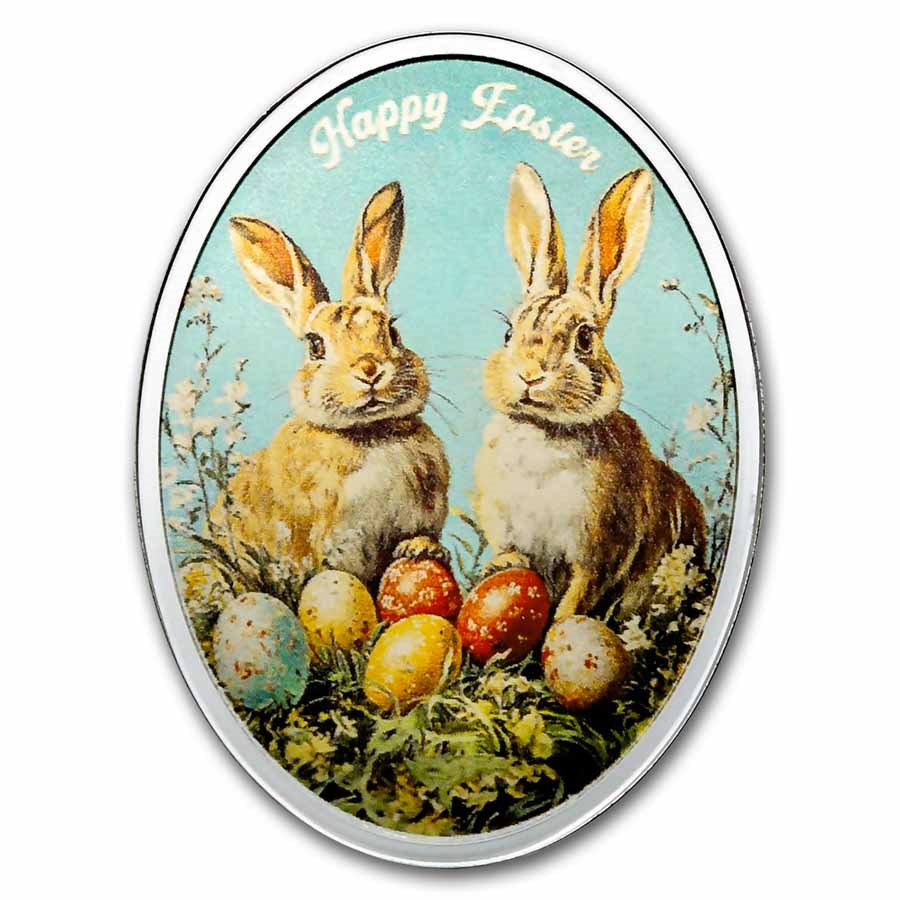 2025 Niue Silver Easter Egg: Happy Easter (with Box & COA)