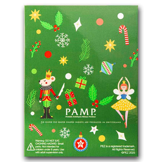 Buy 2025 PEZ Nutcracker 6x5 gram Silver Wafers Gift Set | APMEX