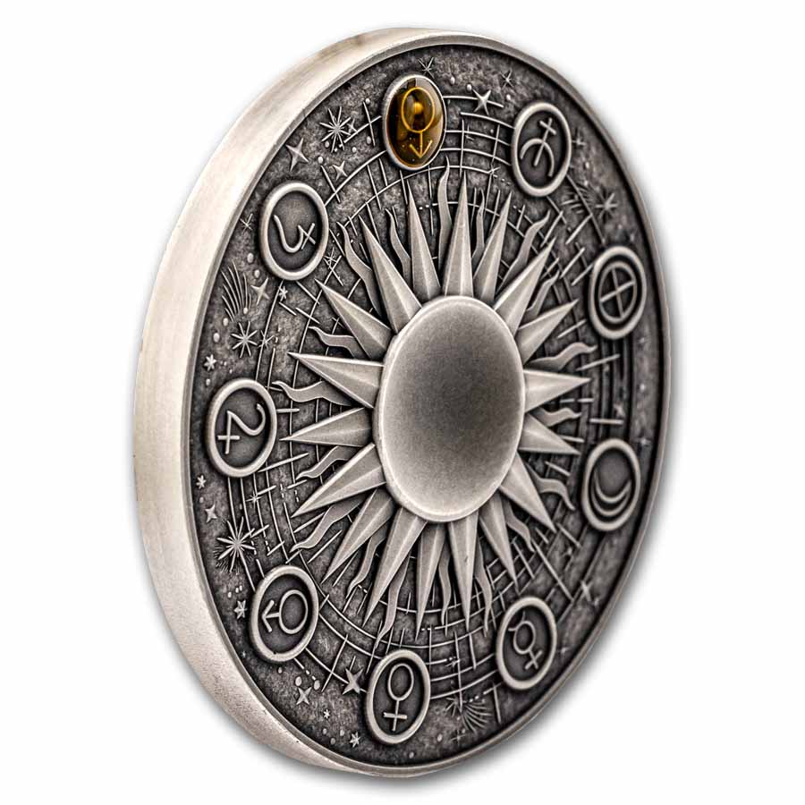 APMEX - 2025 Republic of Ghana 2 oz Silver Solar System: Jupiter