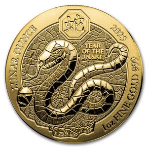 Buy 2025 Rwanda 1 oz Gold Lunar Year of the Snake BU | APMEX