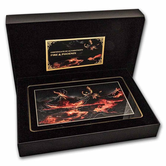 2025 Samoa 1 oz Silver Fire & Phoenix Coin Bar (w/ Box & COA)