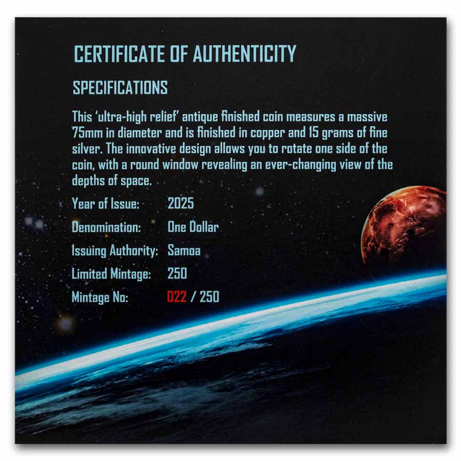 APMEX - 2025 Samoa Silver and Copper Cosmic Encounters Rotating Coin