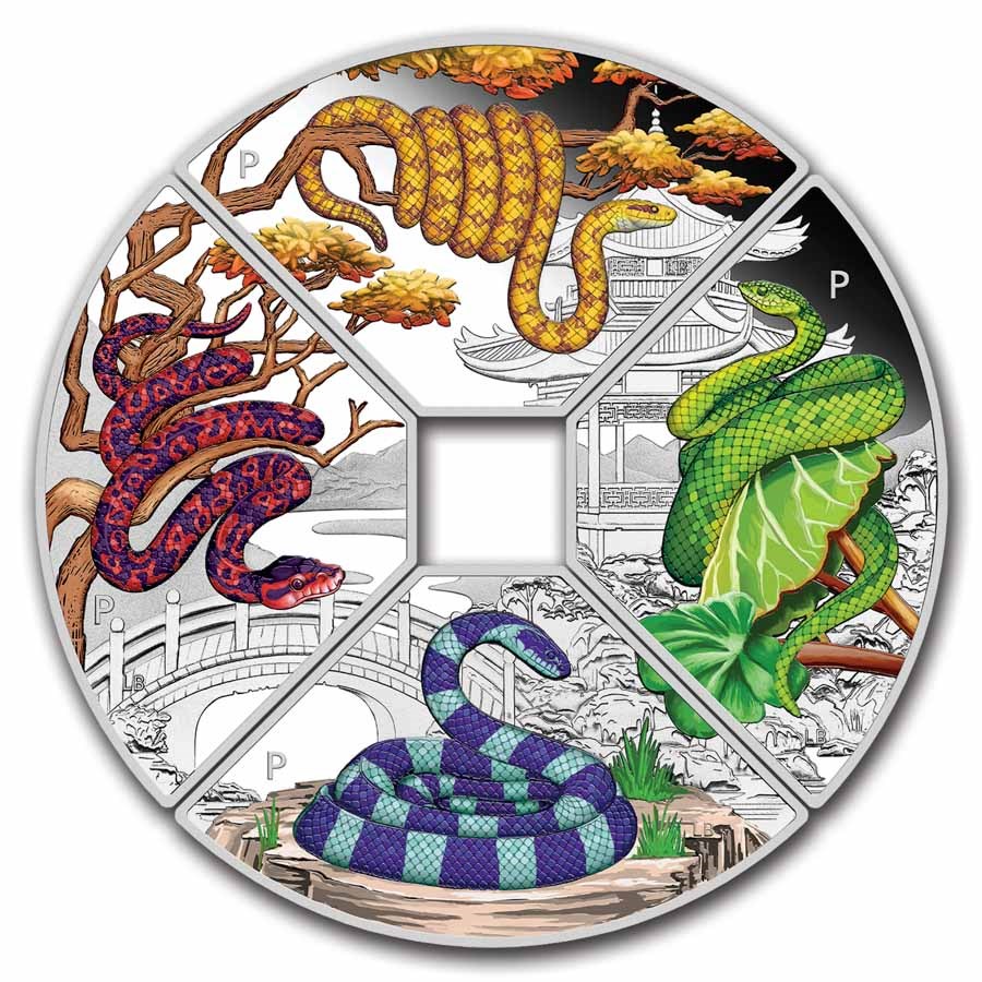 Buy 2025 4 oz Silver Year of the Snake Color Pf Set | APMEX