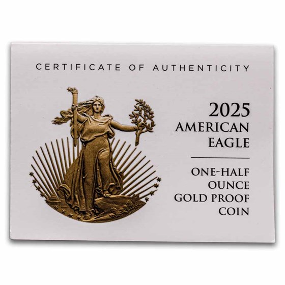 2025-W 1/2 oz Proof American Gold Eagle (w/Box & COA)