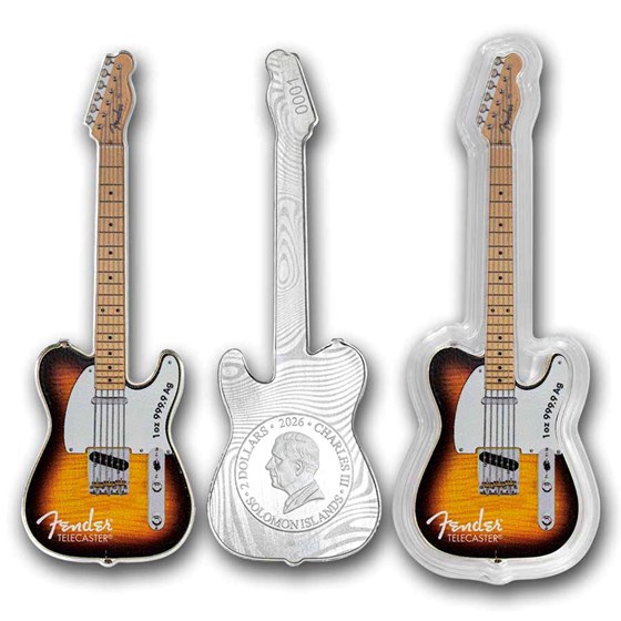 Buy 2026 1 oz Silver Fender Telecaster 75th Ann Blind Box | APMEX