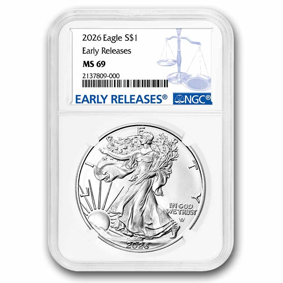 Buy 2026 Silver Eagle MS-69 NGC Early Release | APMEX