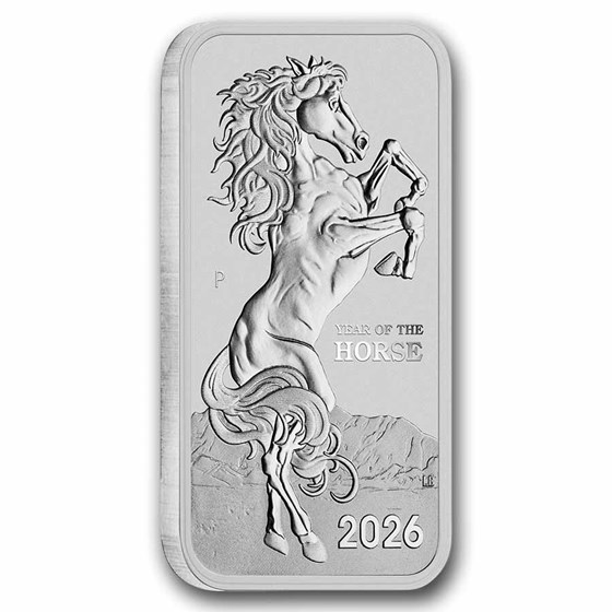 2026 AUS 1 oz Silver Rectangular Lunar Year of the Horse Coin