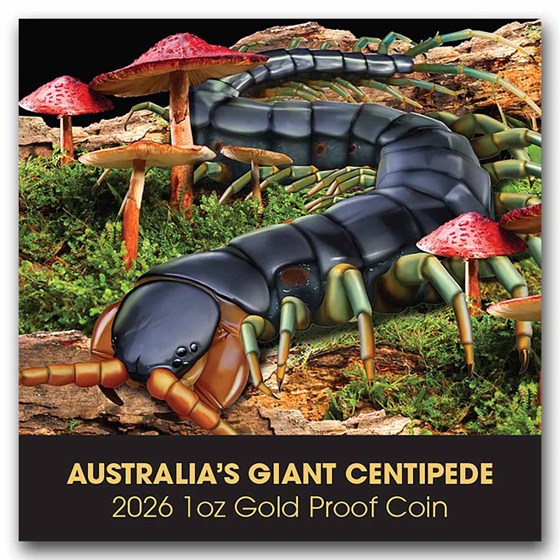Buy 2026 Niue 1 oz Gold Giant Australian Centipede PF | APMEX