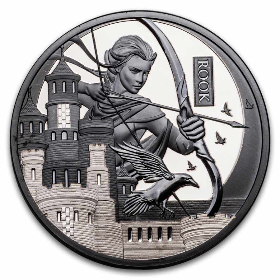 2026 Niue 1 oz Silver Chess Rook Black Proof (with Box & COA)