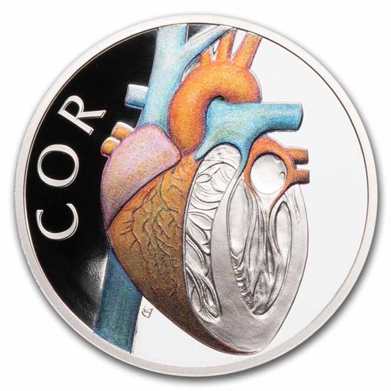Buy 2026 Niue 1 oz Silver Colorized Human Heart Proof | APMEX