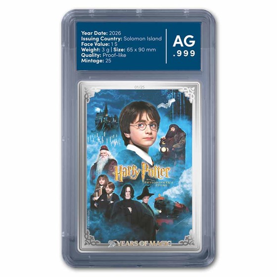 2026 Solomon Is. Silver Harry Potter Collector Cards Mystery Pack