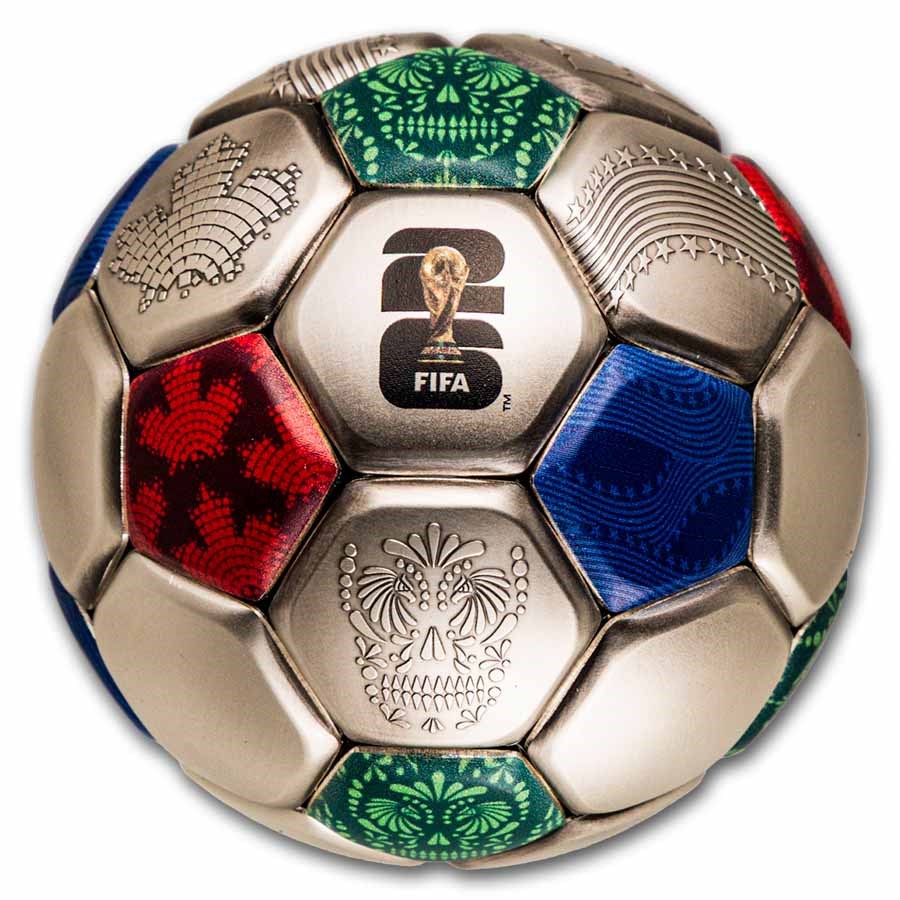 Buy 2026 3 oz Silver FIFA World Cup Ball Shaped Coin | APMEX