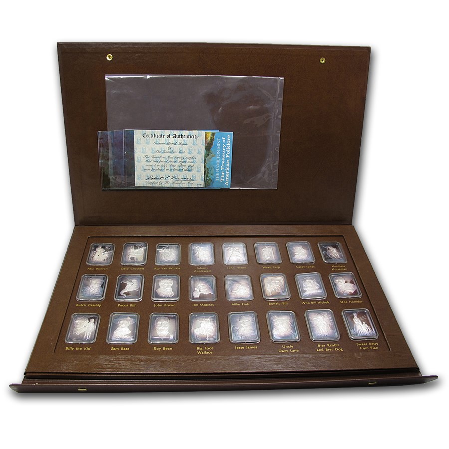 Buy (24) 1 oz Silver Bar Set - Treasury of American Folklore (24-Pc ...