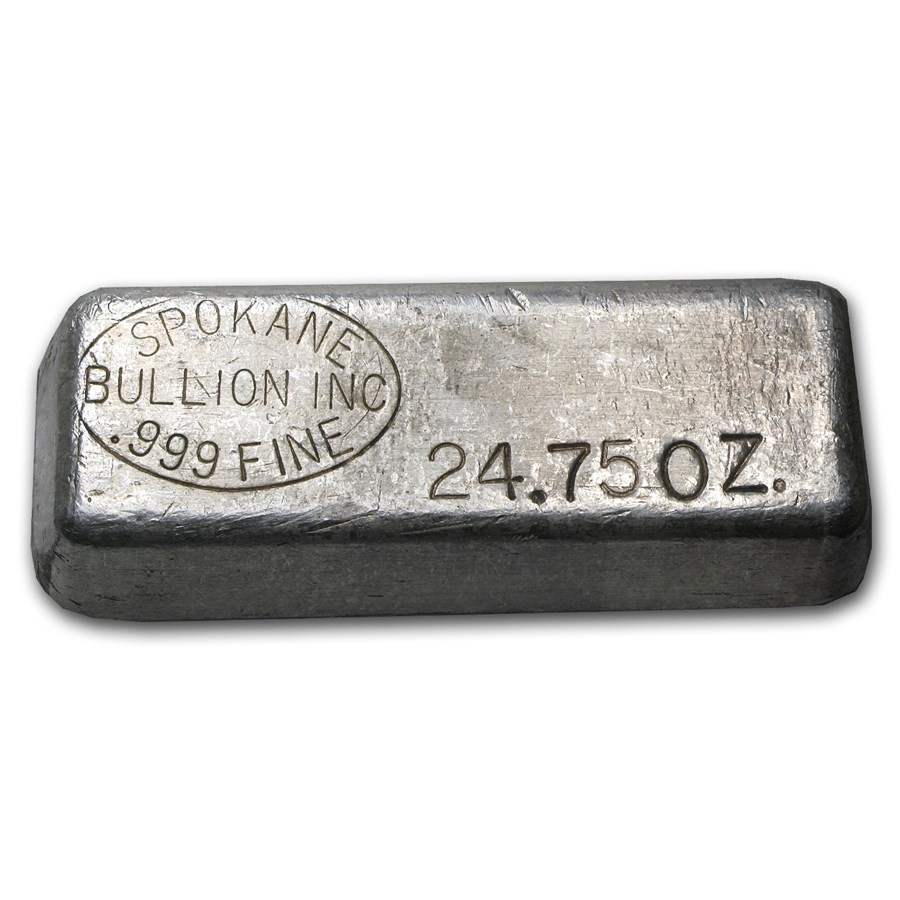 Buy 24.75 oz Silver Bar - Spokane Bullion Inc | APMEX