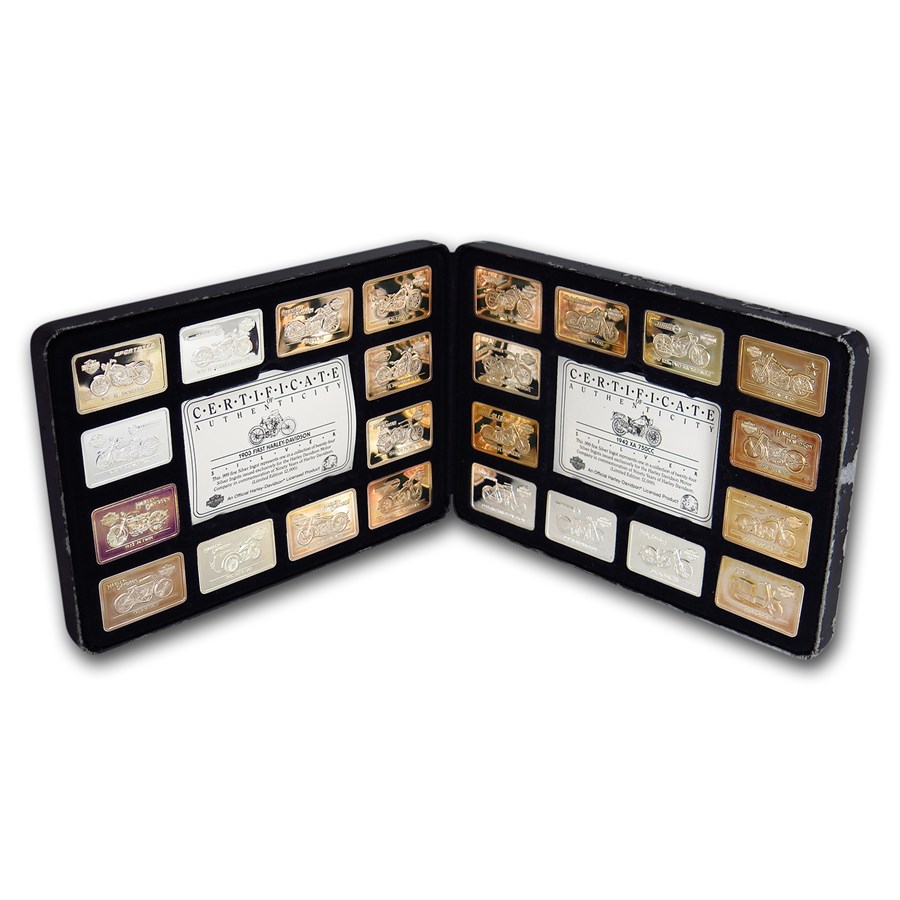 Buy 24 Silver Bar Set – Harley-Davidson 90th Anniversary Collection | APMEX