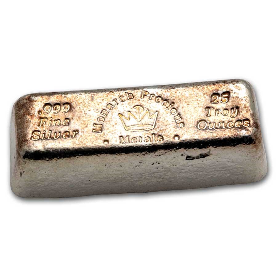 25 oz Hand Poured Silver Bar - MPM